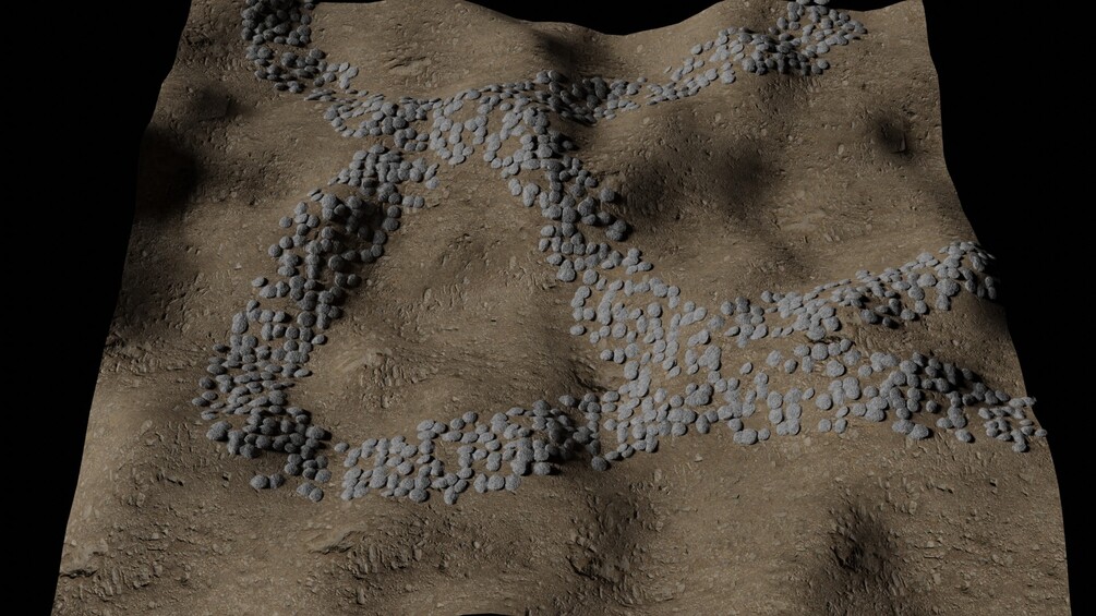 Intersecting Stone Path - Procedural Generation with Blender 3.3