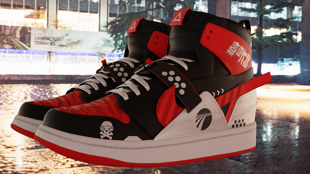 nike tech shoes low poly game ready