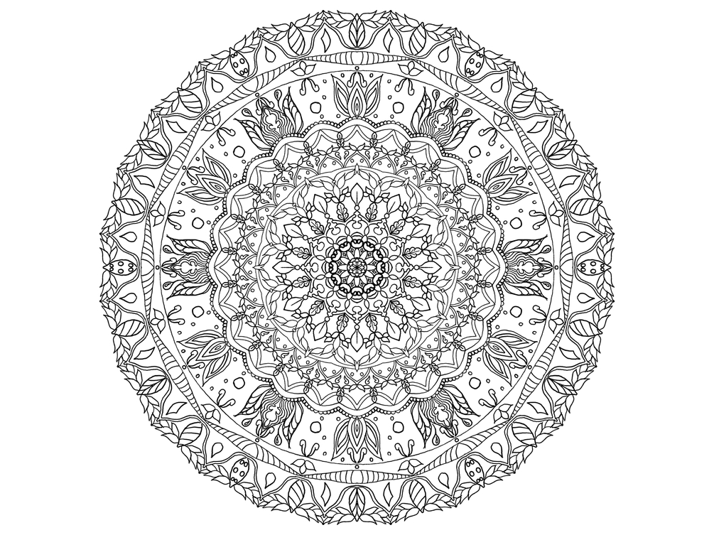 Mandala colouring page