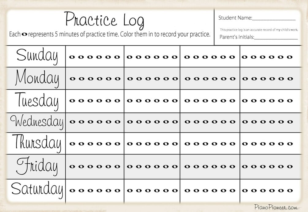 Practice Log