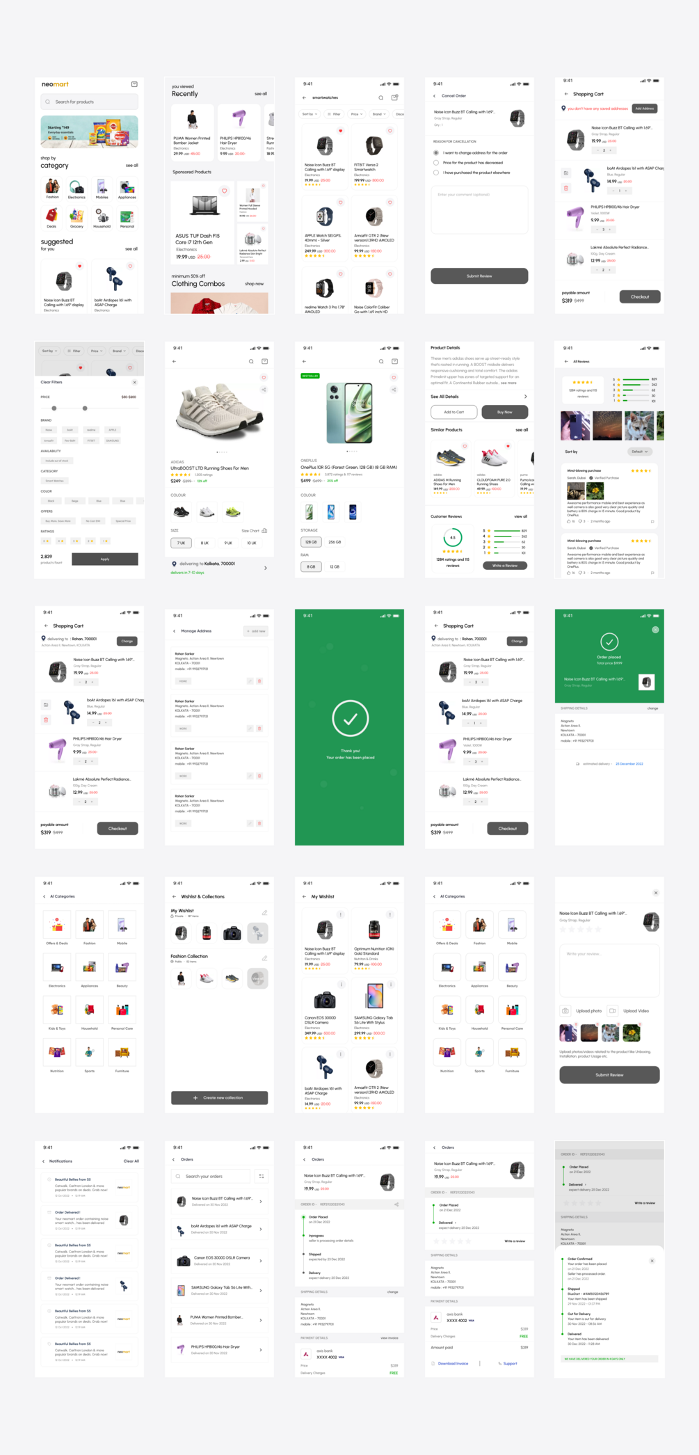 NeoMart - E-Commerce App UI Kit