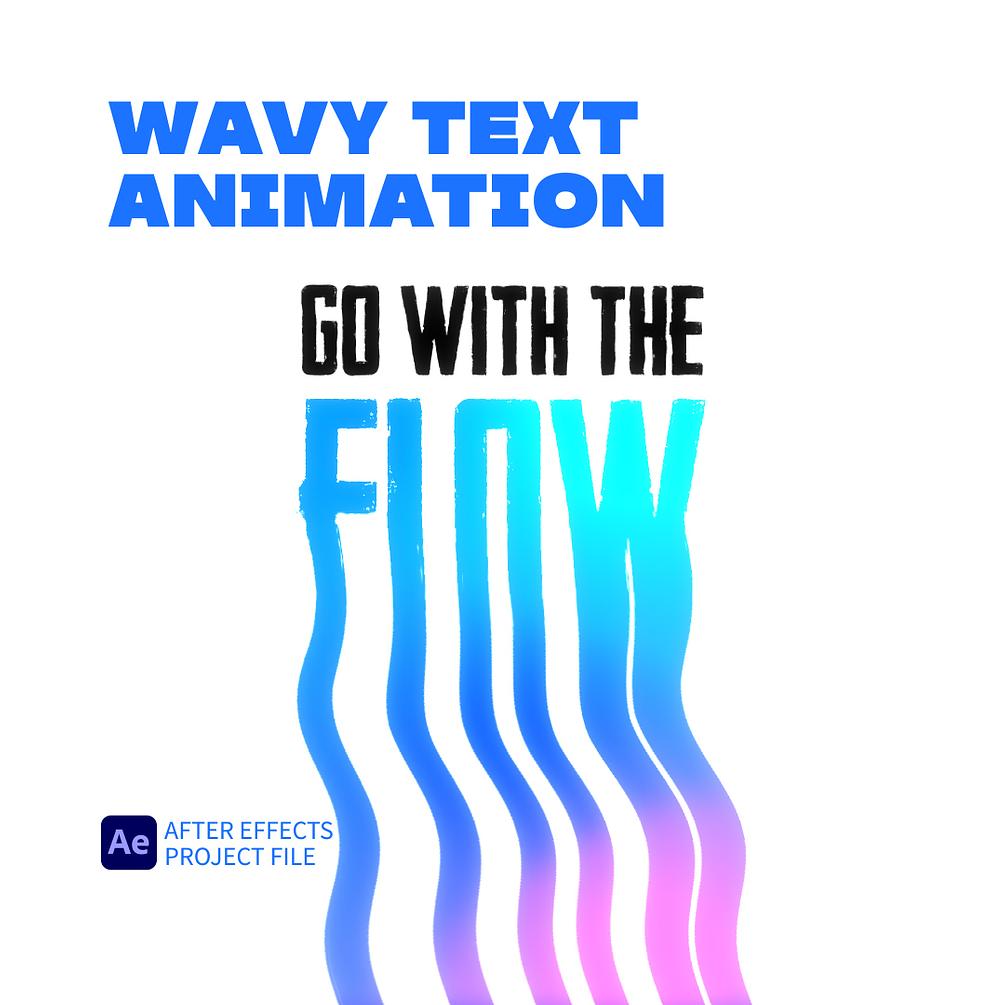 Wavy Text Animation. After Effects Project File