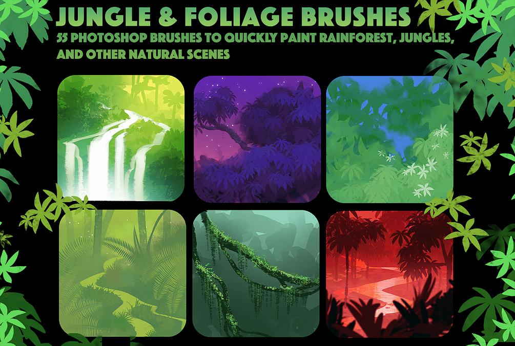 Jungle & Foliage brushes for Photoshop