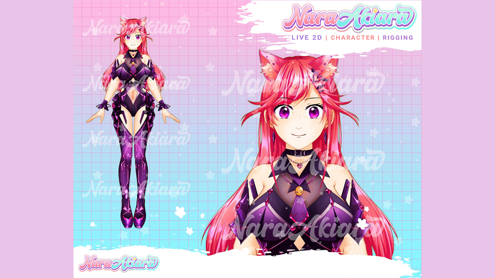 Live2d Vtuber Model Anime Armor Girls