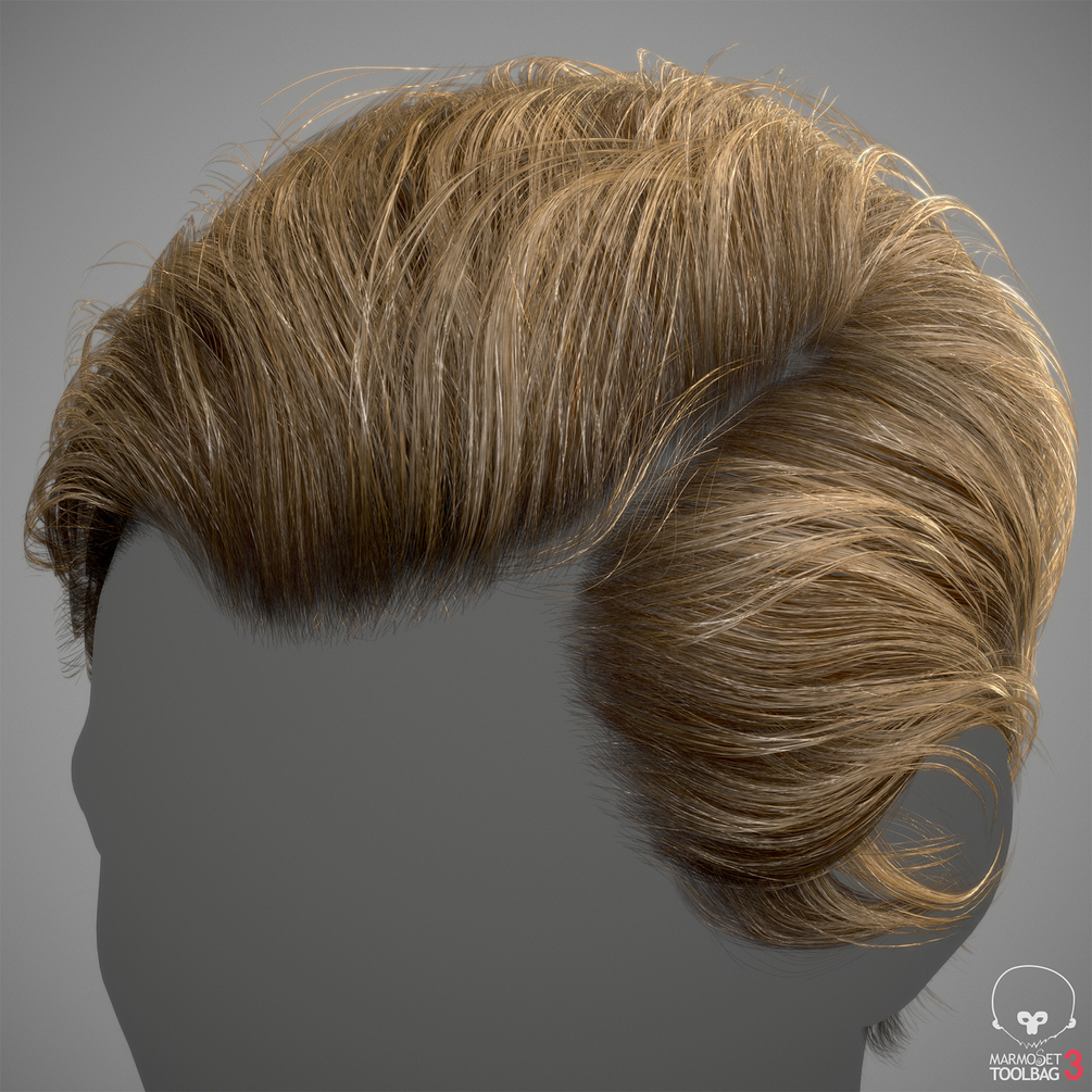 Realtime Hair Tutorial, Example Model, scene and textures