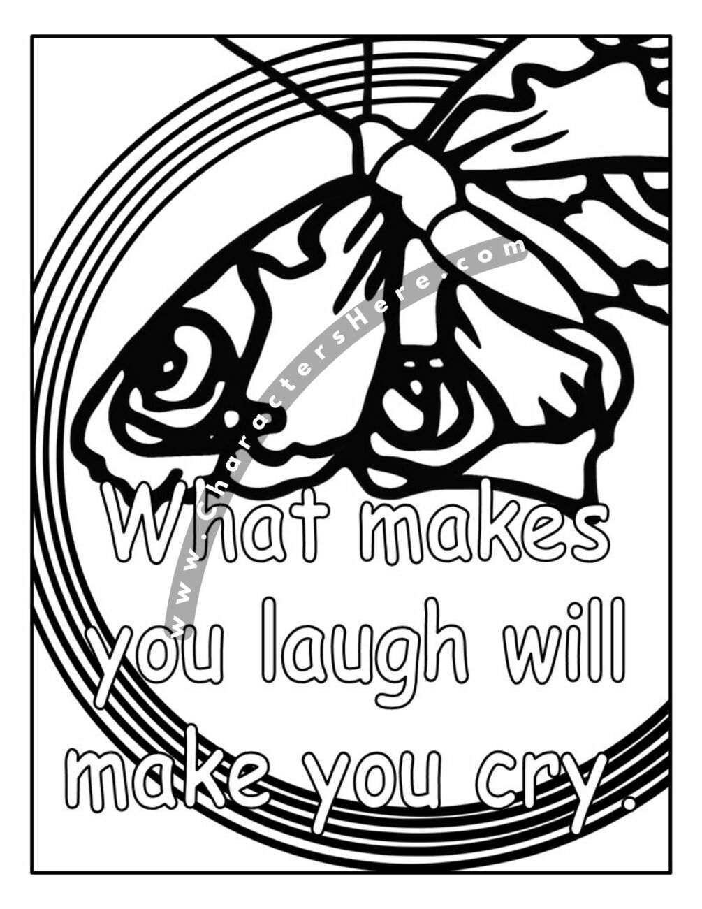Printable Coloring Page - Laugh and cry