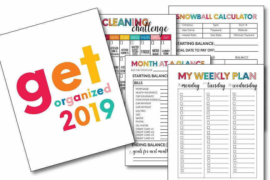 Get Organized - Budget + Calendar 2019
