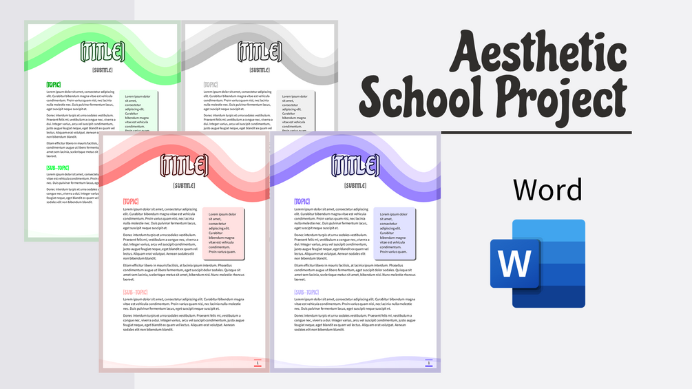 Aesthetic School Project [WORD TEMPLATE]