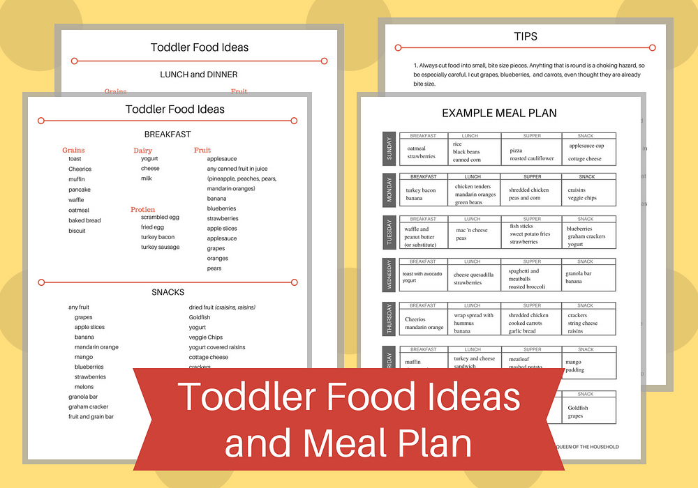 Feeding Your Toddler: Food Ideas, Meal Plan, and Tips