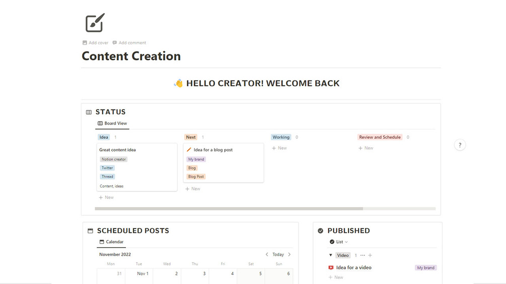 Content Creation Template