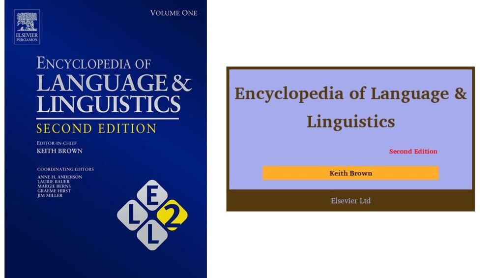 Elsevier Science Encyclopedia Of Language And Linguistics 2nd Edition