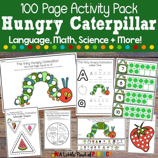 The Very Hungry Caterpillar Printable Activity Pack + Caterpillar Craft