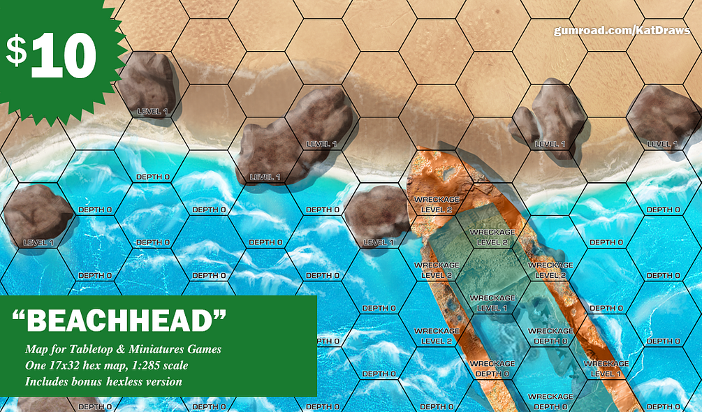"Beachhead" - Map for Tabletop Games
