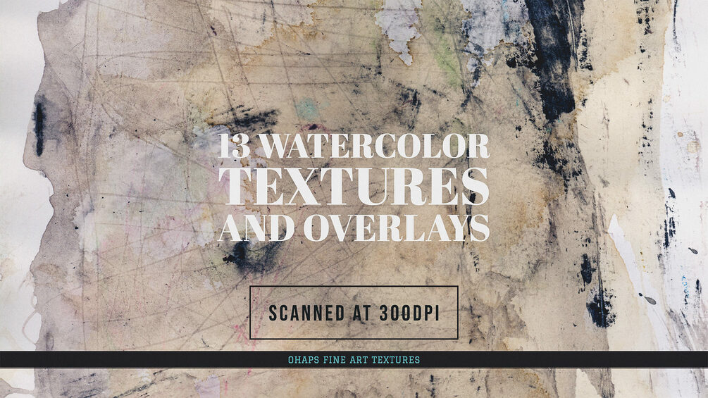 13 Watercolor Overlays