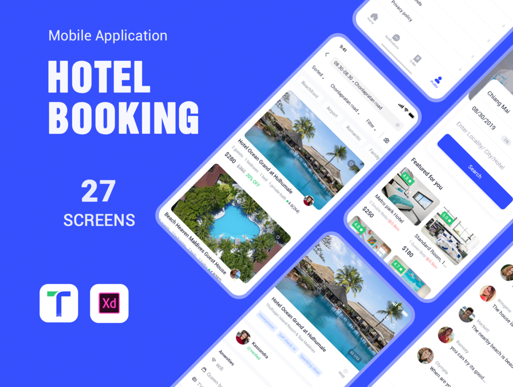 Hotel Booking App UI Kit