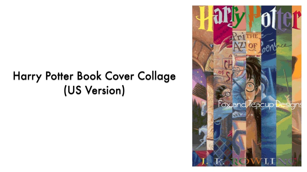HP Book Cover Collage (US) - digital cross stitch pattern