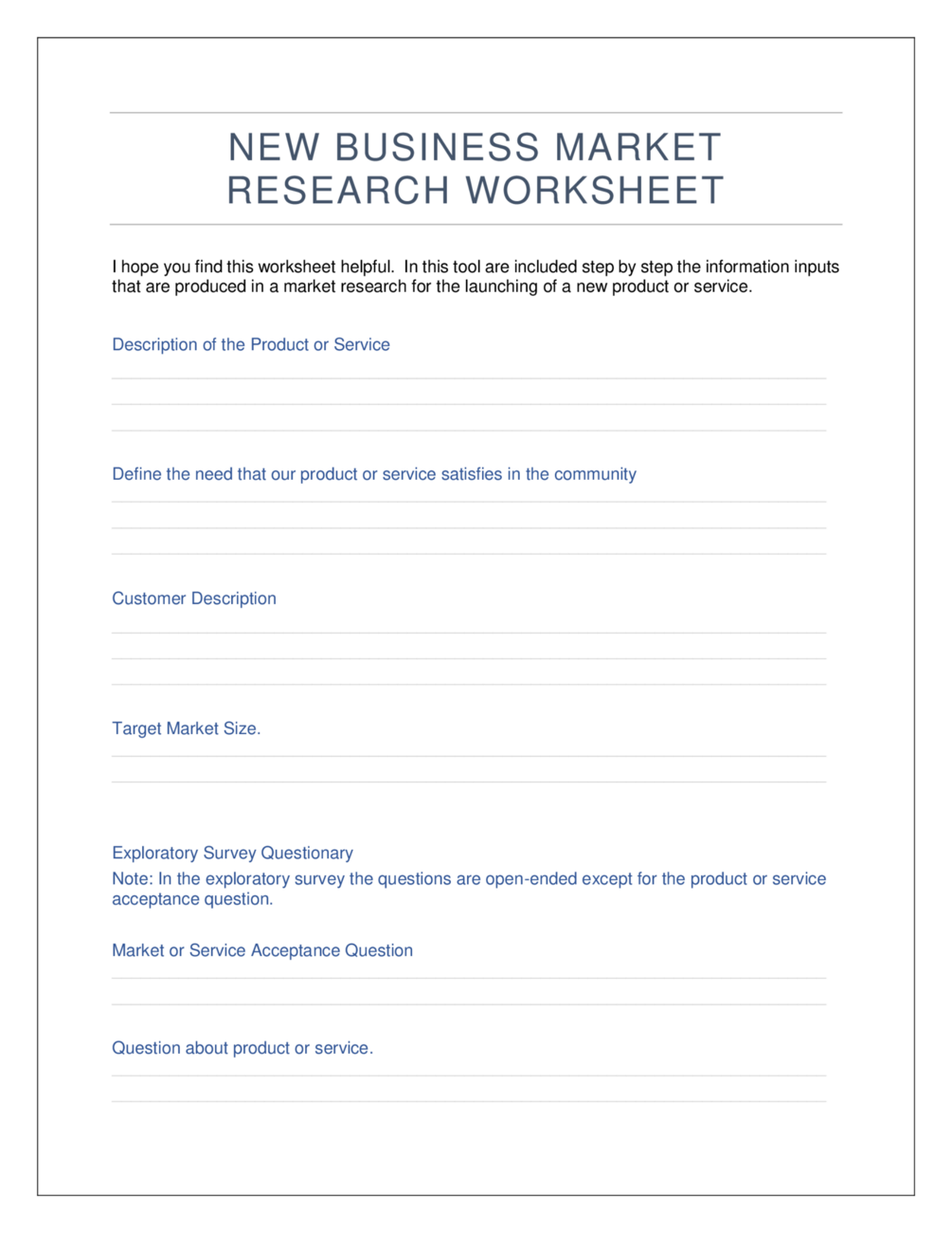 New Busines Market Research Checklist. Sample Size Estimation Guideline ...