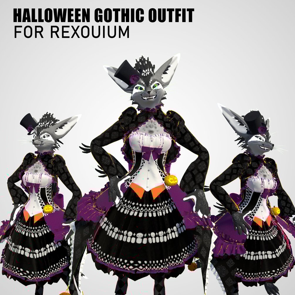 Halloween Gothic outfit for Rexouium
