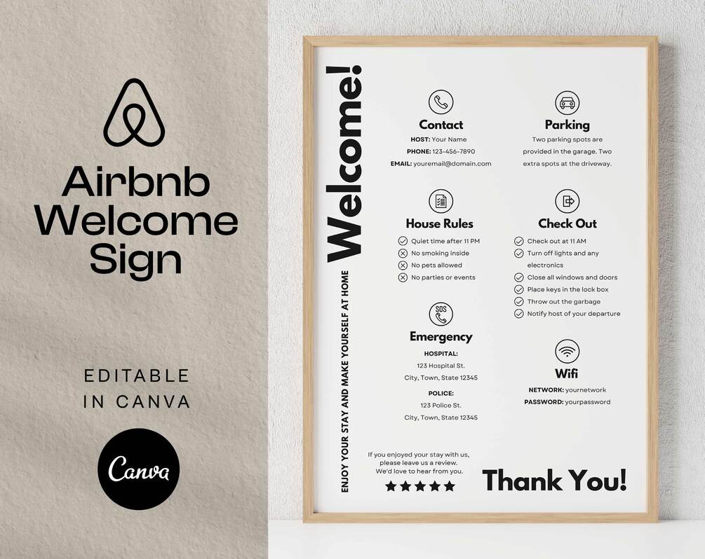 Prima | Airbnb Welcome Sign
