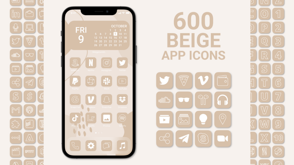 Beige iOS App Icons iOS 14,15,16+