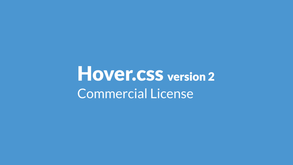 Hover Css Commercial License