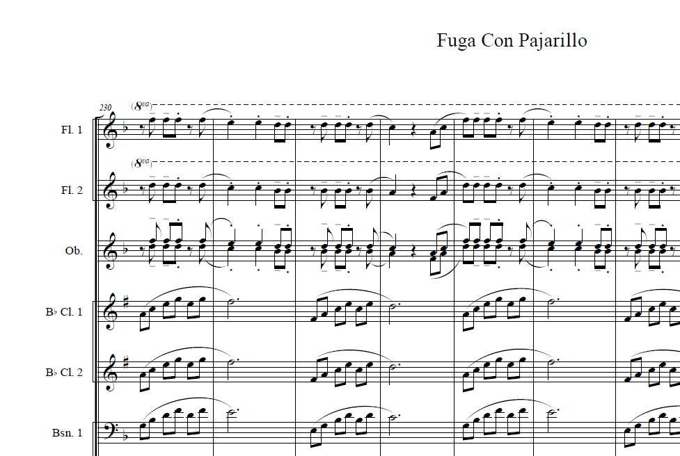 Score - Fuga con Pajarillo (Aldemaro Romero) Orquesta Sinfónica - Score