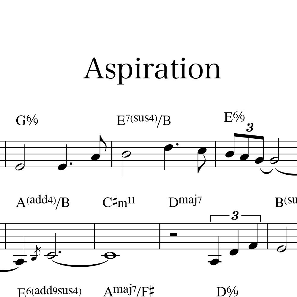 Sheet Music: Aspiration - Yoshiharu Takeda (from Album "Aspiration")