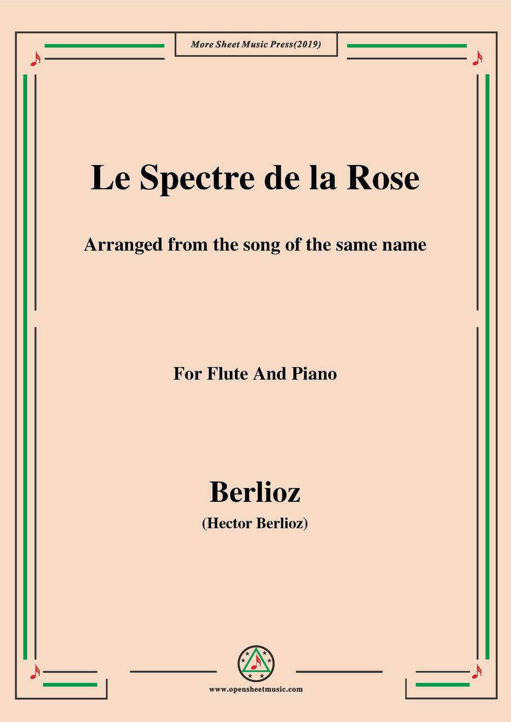 Berlioz-Le Spectre de la Rose,for Flute and Piano