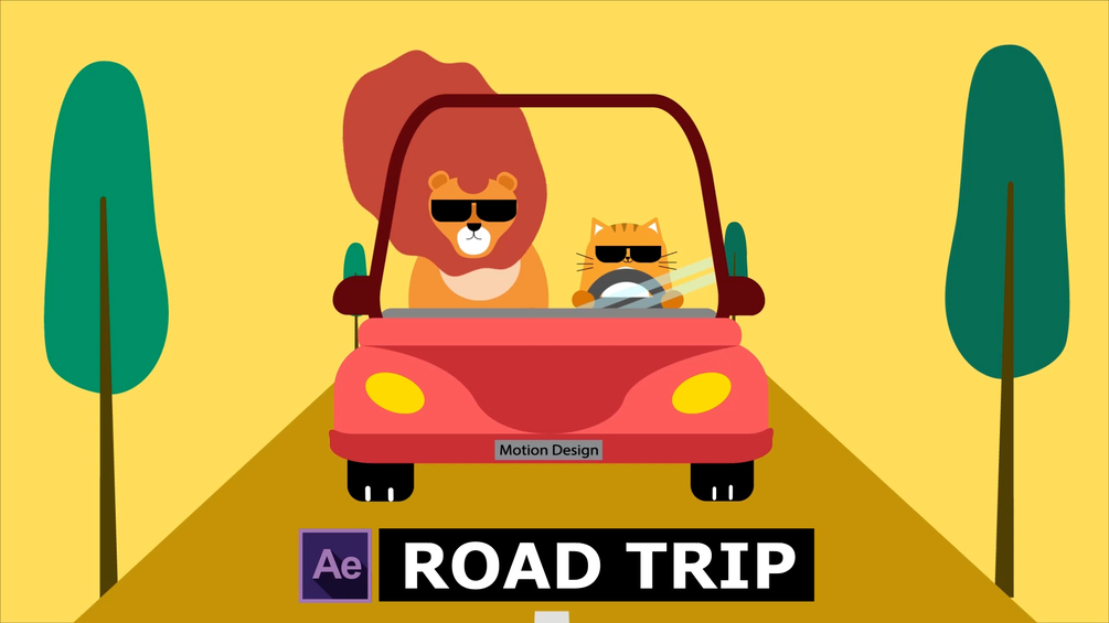 After Effects : Road Trip Animation