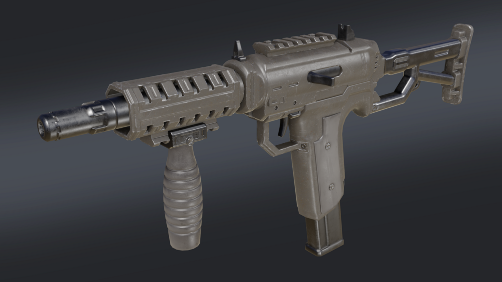 Low-Poly Simple SMG