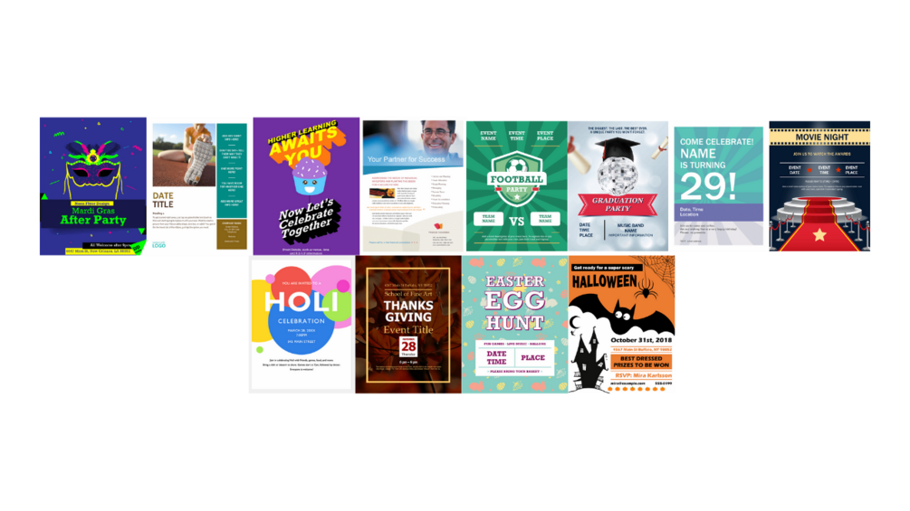 Editable flyers in 41 word files | Editable Flyers