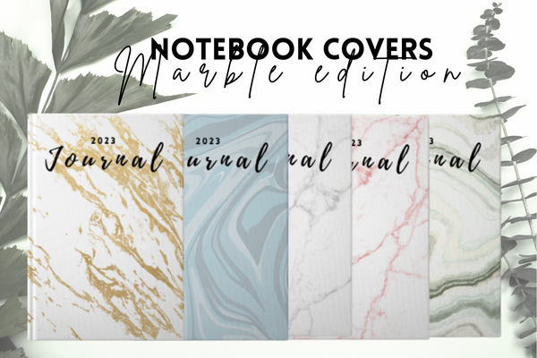 Marble edition. Notebook covers