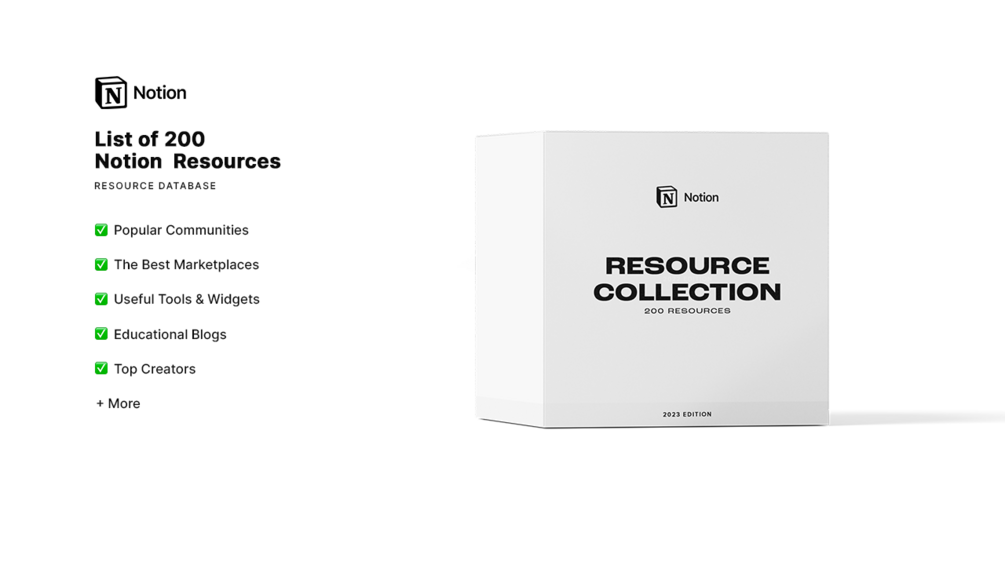List of 200 Notion Resources