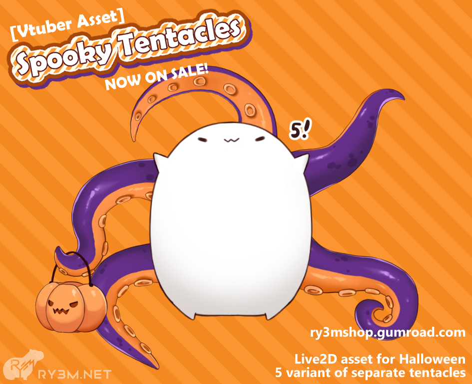 [Vtuber Asset] Spooky Tentacles