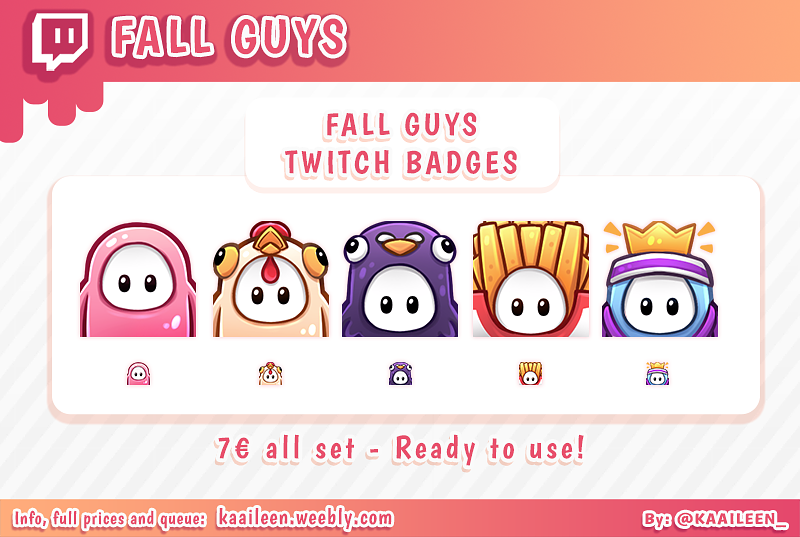 Fall Guys Sub Badges Set!