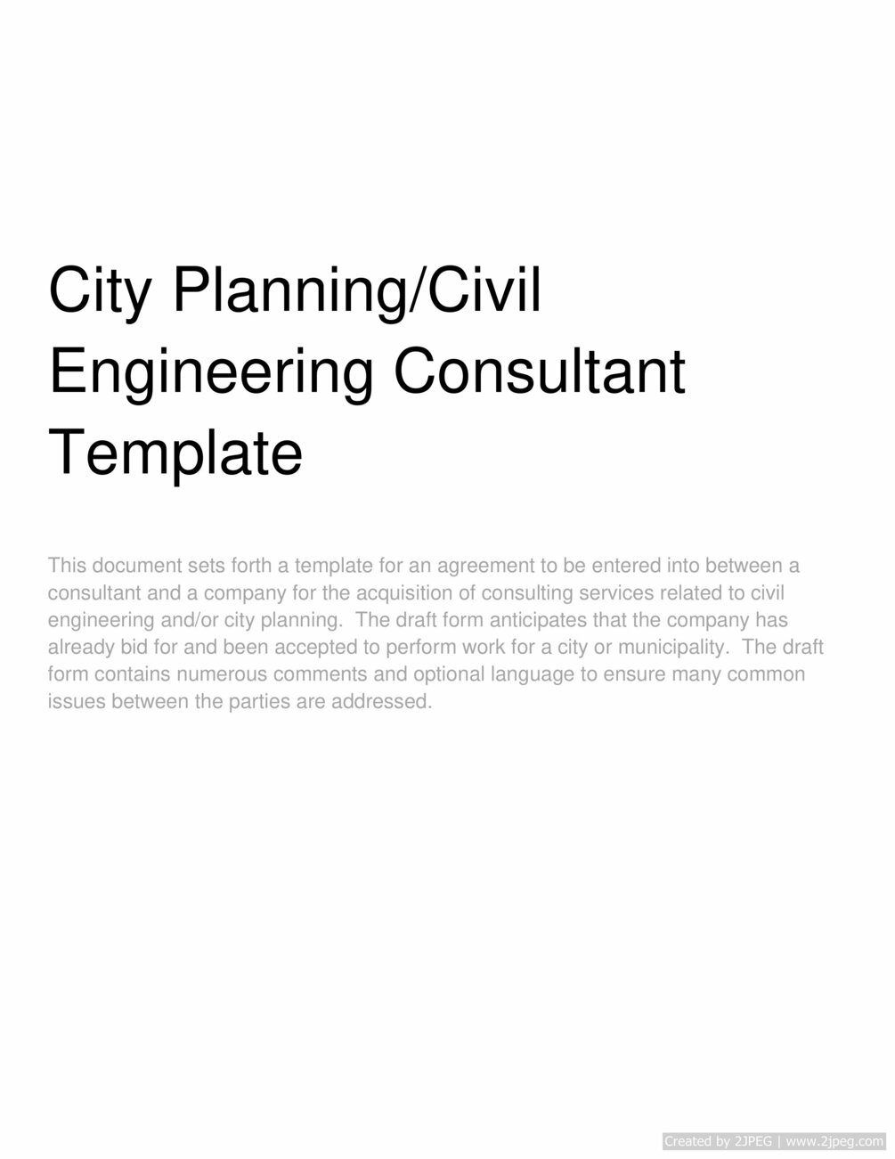 City Planning/Civil Engineering Consultant Template
