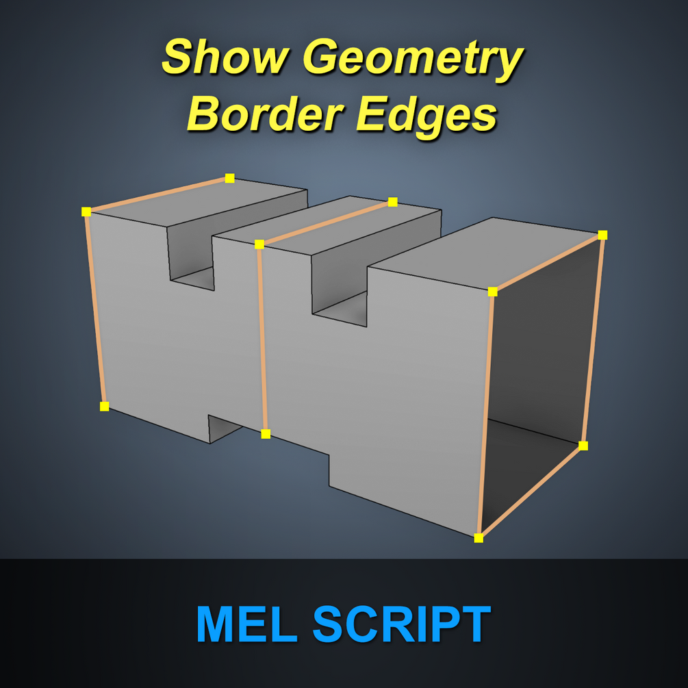 Show Geometry Border Edges in Maya