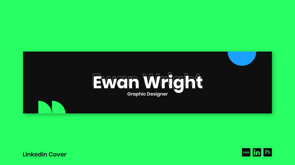 【Free】Linkedin Cover Template | PSD