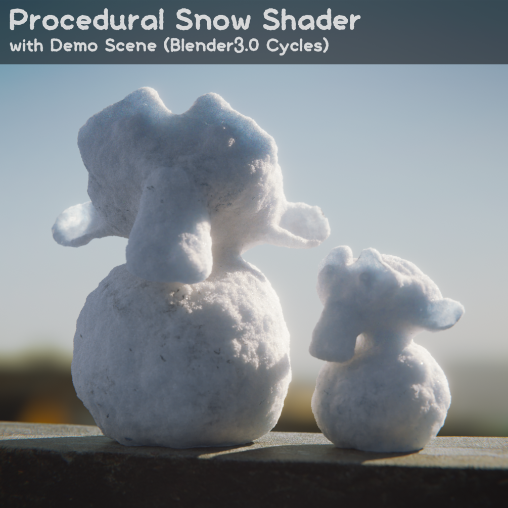Procedural Snow Shader with Demo Scene (Blender3.0 / Cycles)