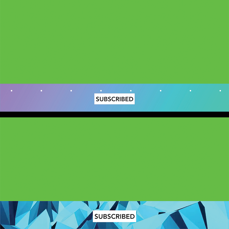 Green Screen Slide In YT Subscribe Panel Pack (1-4)