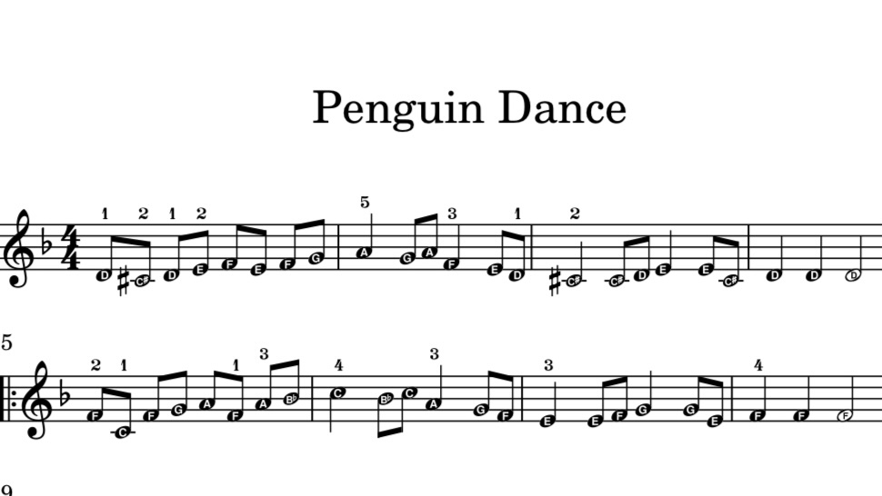 Penguin Dance Easy lead sheet with chords