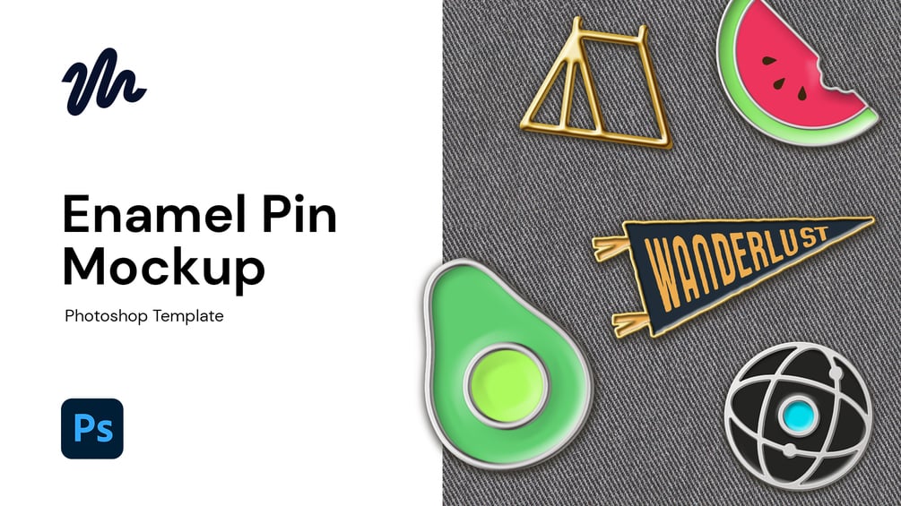 Enamel Pin - Photoshop Template