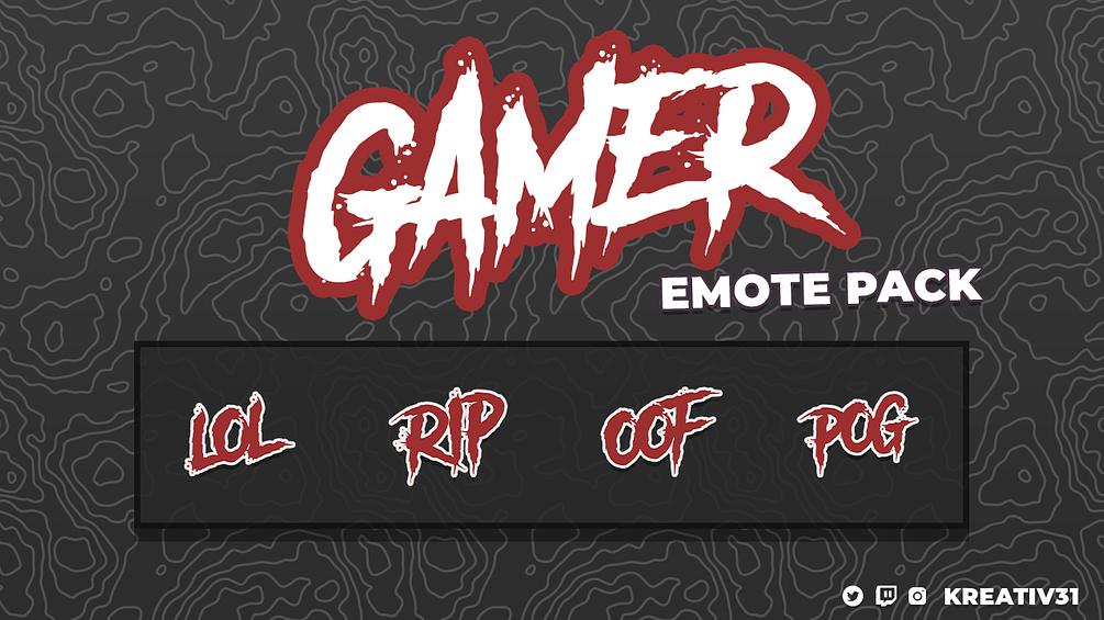 FREE GAMER Twitch Emote Pack