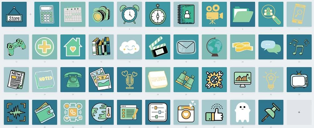 Simply Blue iPhone Icons