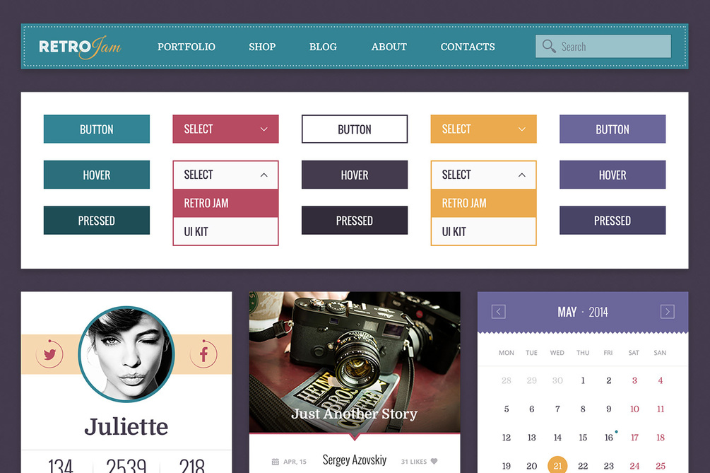 Retro Jam UI Kit: Sample