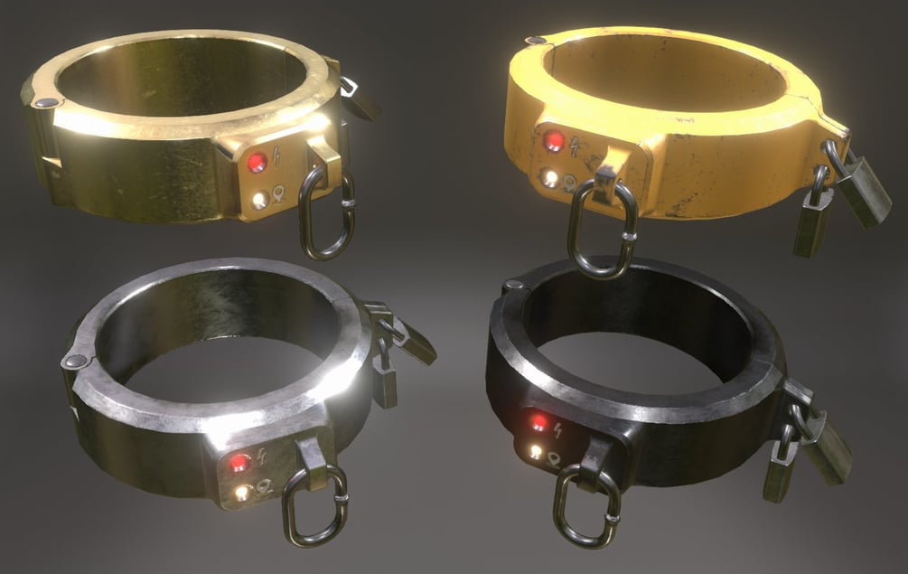 Heavy Shock Collar & Cuffs