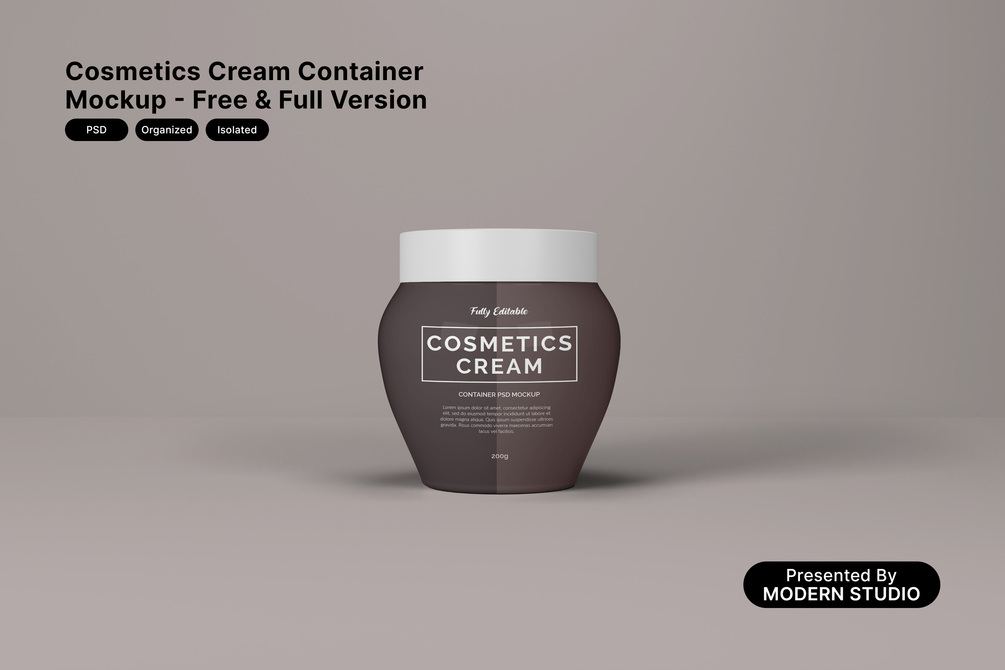 Cosmetics Cream Container Mockup