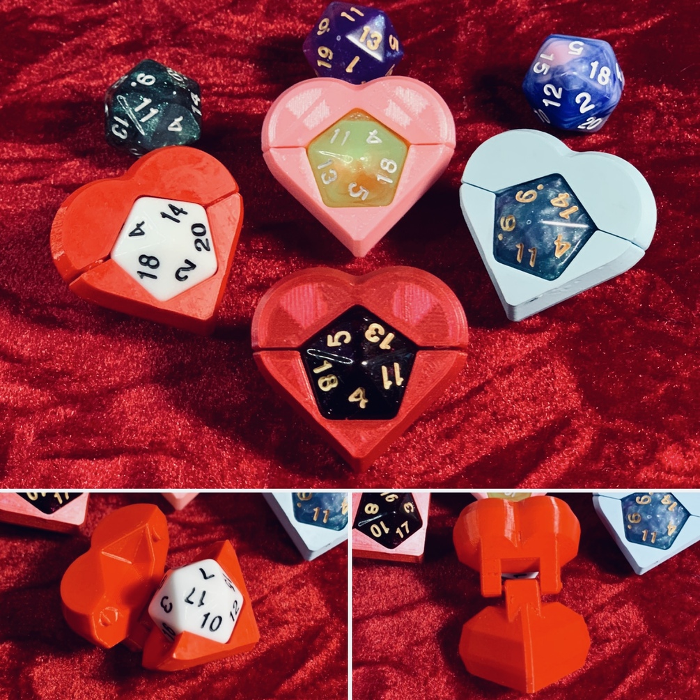 D20 Heart Box - 3D Printable STL Files