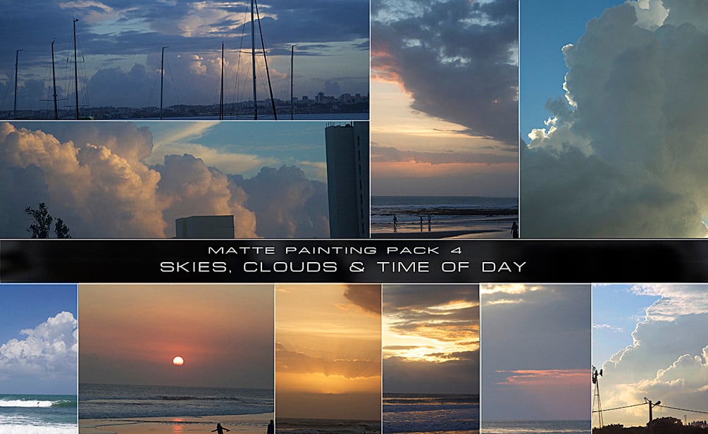 09 - Matte Painting Pack - Skies, clouds, time of day