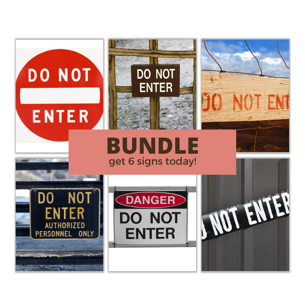 Do Not Enter Signs | Printable Bundle